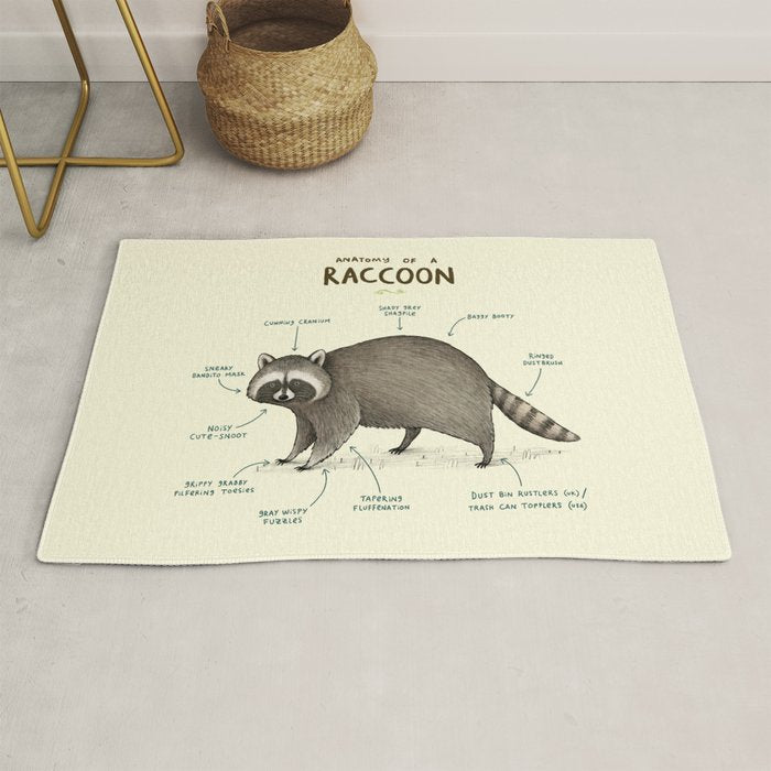 Anatomy of a Raccoon Rug – Society6