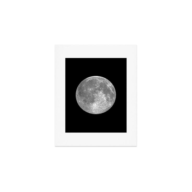 Full Moon print black-white photograph new lunar eclipse poster bedroo ...