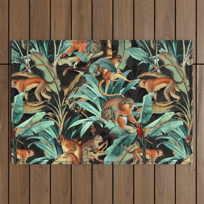 Monkey Tropical Jungle Outdoor Rug – Society6