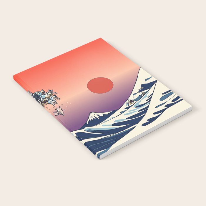The Great Wave Of French Bulldog Notebook – Society6