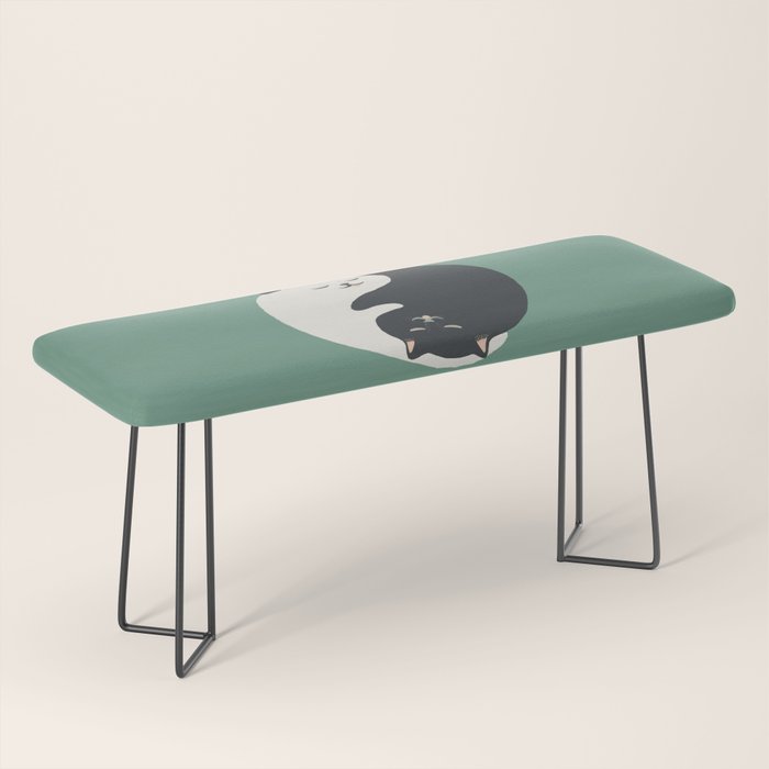 Hidden cat 26g Green yin yang hug Bench – Society6