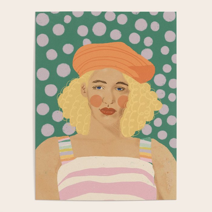 Beret girl Poster – Society6