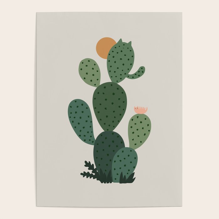 Cat Plants: Cat-tus Poster – Society6