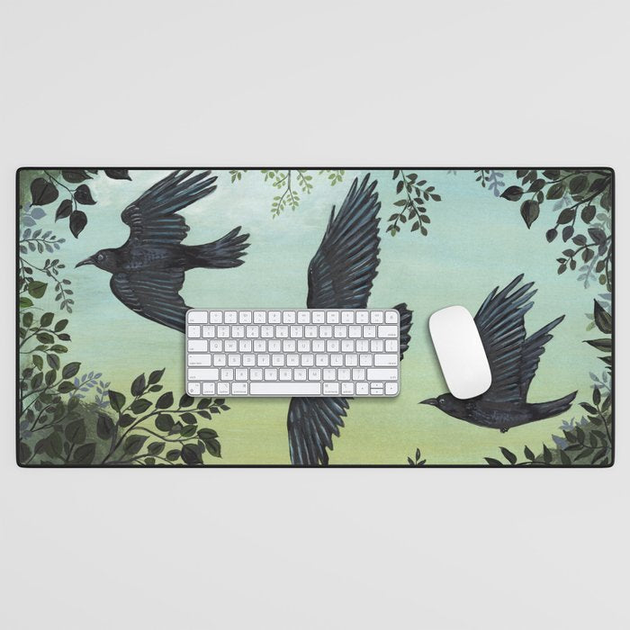 Three Crows Desk Mat – Society6
