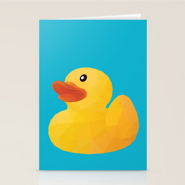 Rubber Duck polygon art Stationery Card – Society6