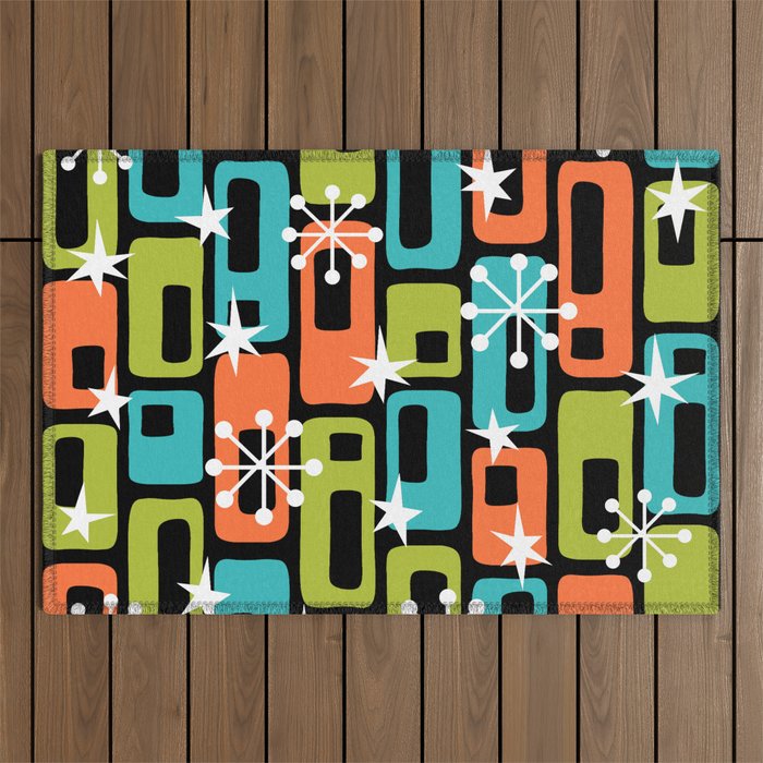 Mid Century Modern Atomic Sparkles 244 Outdoor Rug – Society6
