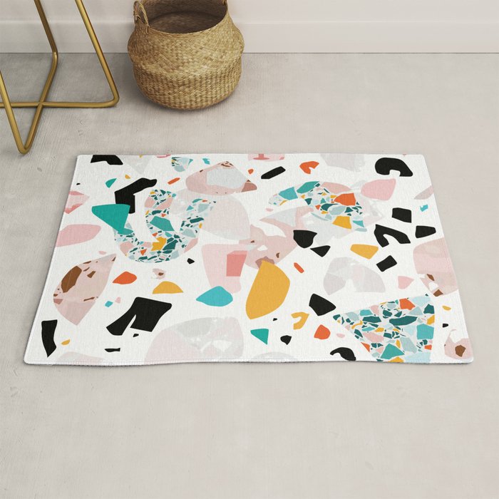 Mixed Mess I. / Collage, Terrazzo, Colorful Rug – Society6