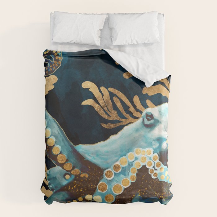 Indigo Octopus Duvet Cover – Society6