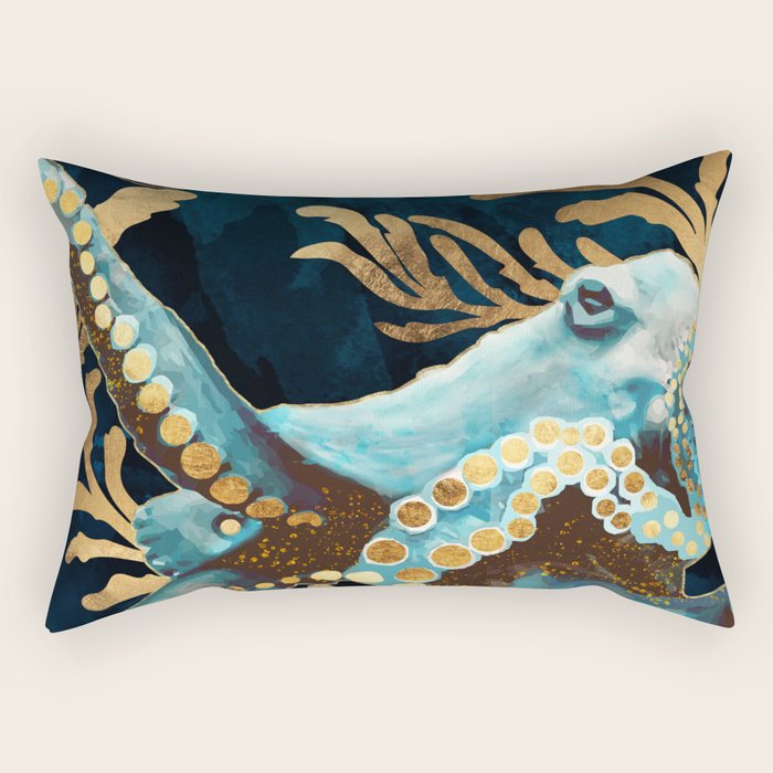 Indigo Octopus Rectangular Pillow – Society6