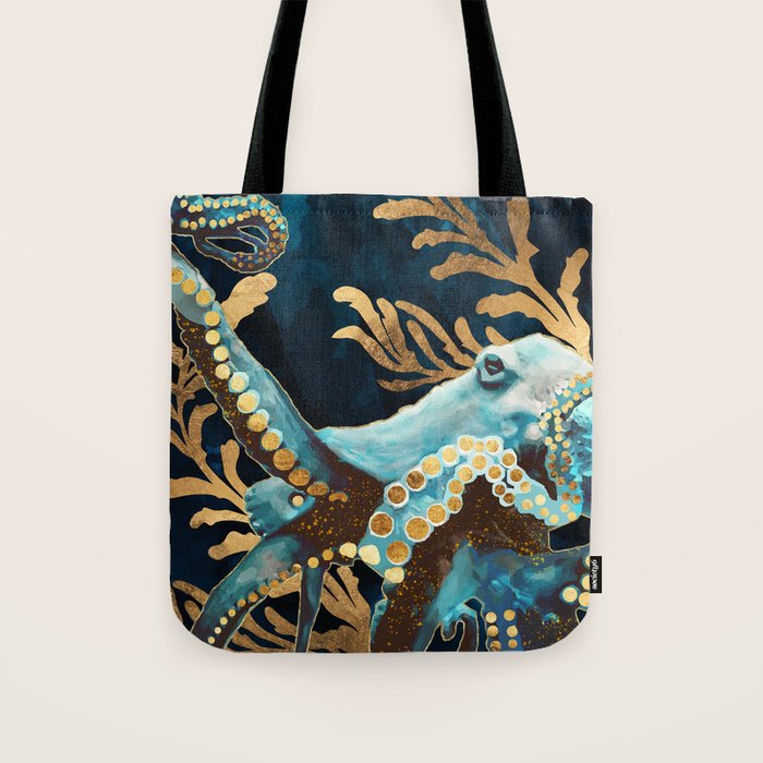 Indigo Octopus Tote Bag – Society6