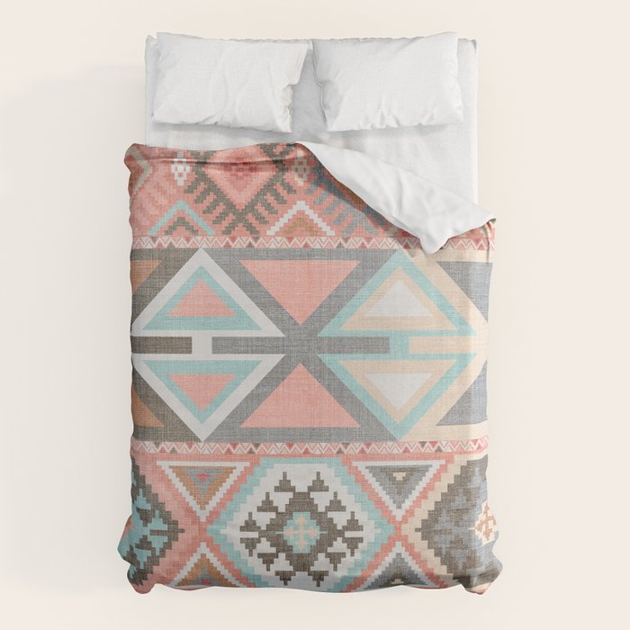 Aztec Artisan in Pink Duvet Cover – Society6