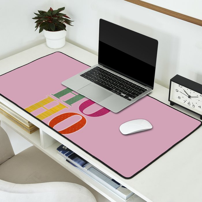 HO HO HO Festive Letters Desk Mat – Society6