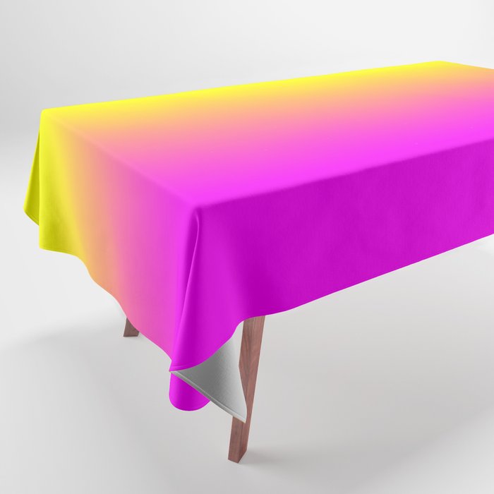 Neon Yellow and Bright Hot Pink Ombré Shade Color Fade Tablecloth ...