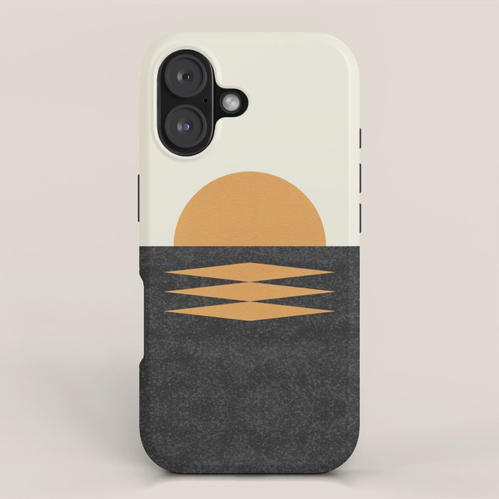 Sunset Geometric Midcentury style iPhone Case – Society6