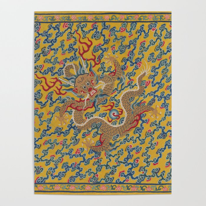 Chinese Dragon Wrapper for the Tapestry Scroll Mingling of Clear and M ...