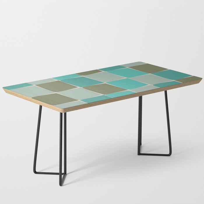 Flux Midcentury Modern Check Grid Pattern in Vintage Olive Green and T ...