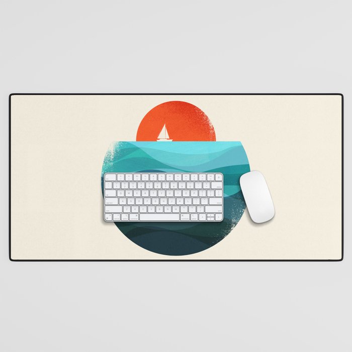 Deep blue ocean Desk Mat – Society6