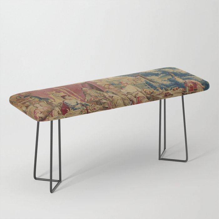 Antique 18th Century Chinoiserie Louis XIV Beauvais Tapestry Bench ...