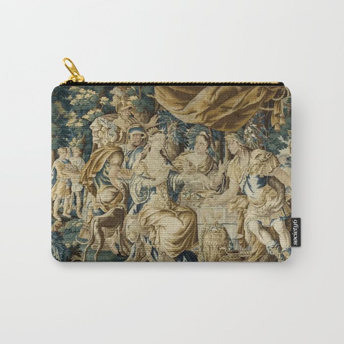 Antique 18th Century French Aubusson Cleopatra Banquet Tapestry Carry ...