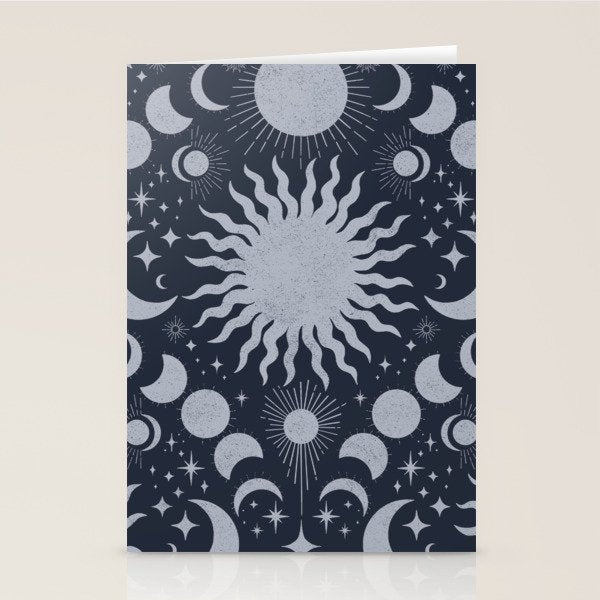 Tarot Celestial Indigo Stationery Card – Society6