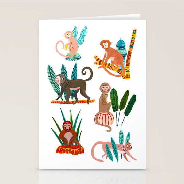 Monkeys of Malaysia Stationery Card – Society6