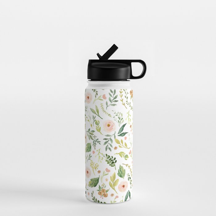 Botanical Spring Flowers Water Bottle – Society6
