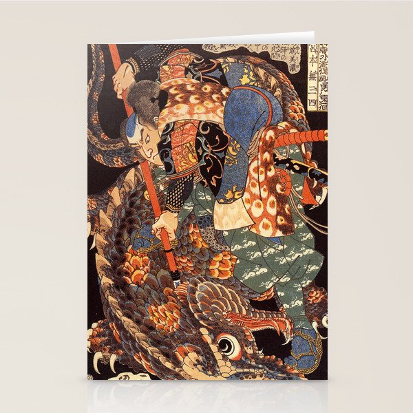 Miyamoto Musashi - Killing a Giant Nue Stationery Card – Society6