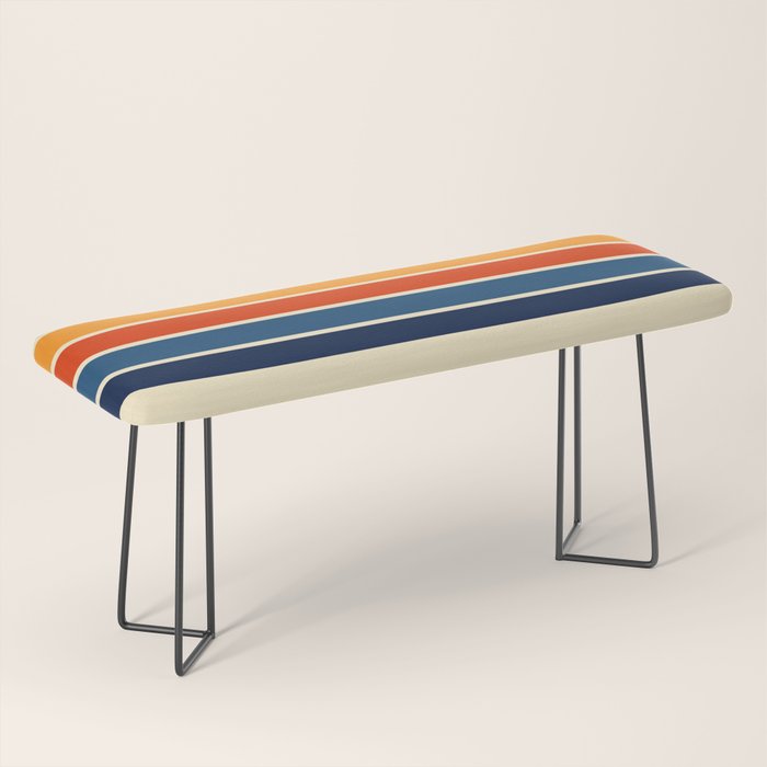 Classic Retro Stripes Bench – Society6
