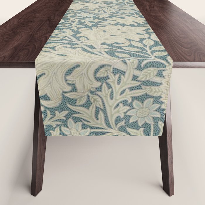 William Morris Double Bough Slate Blue Table Runner – Society6