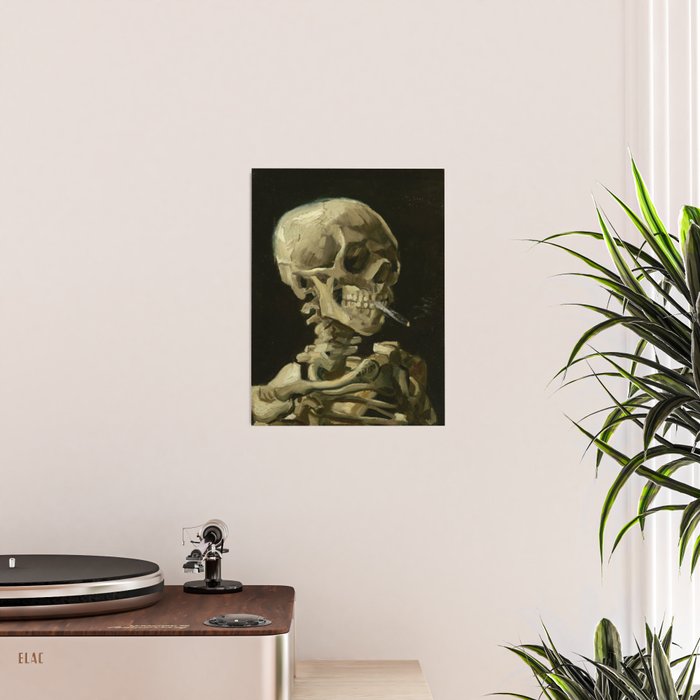 Vincent van Gogh - Skull of a Skeleton with Burning Cigarette Poster ...
