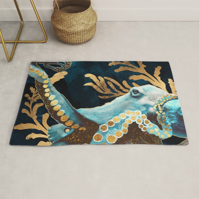 Indigo Octopus Rug – Society6