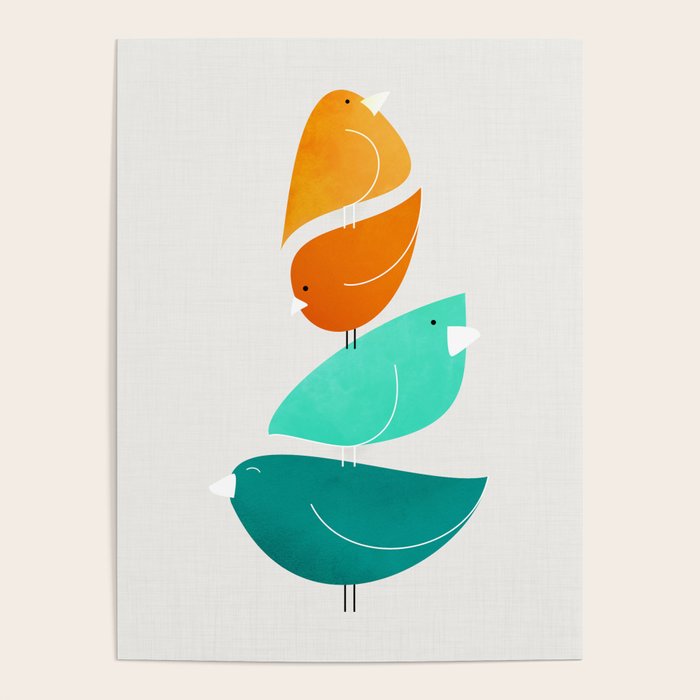 Bird Stack II Poster – Society6