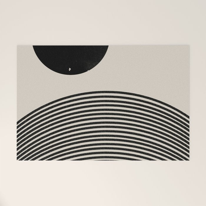 Woodblock Art, Mid Century illustration Welcome Mat – Society6