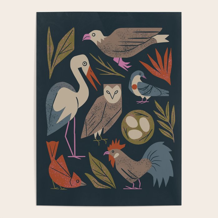 Bird Friends Poster – Society6