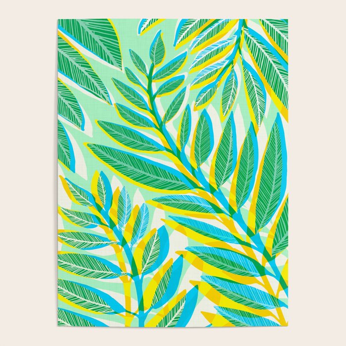 Colorful Tropical Pop Vines Poster – Society6