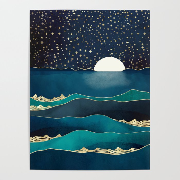 Moonlit Stars Poster – Society6