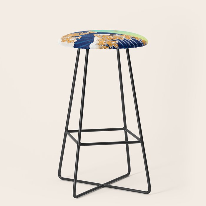Shiba Inu in Great Wave Stool – Society6