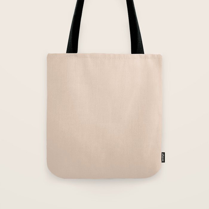 Pale Neutral Blush Buff Cream Solid Tote Bag – Society6