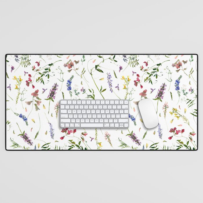 Scandinavian Midsummer Wildflowers Meadow Desk Mat – Society6