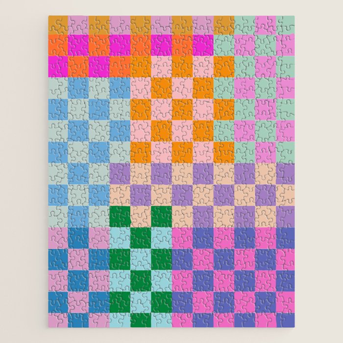 Checkerboard Collage Jigsaw Puzzle – Society6