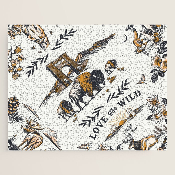 Vintage Yellowstone Pattern Jigsaw Puzzle – Society6