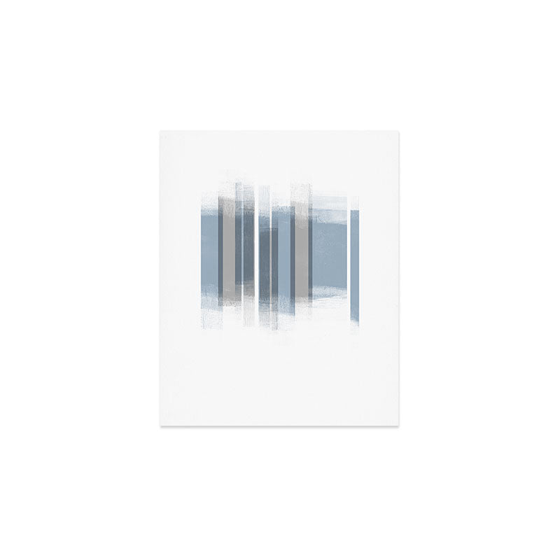 Blue and Grey Retro Style Geometric Abstract - Codex Art Print – Society6