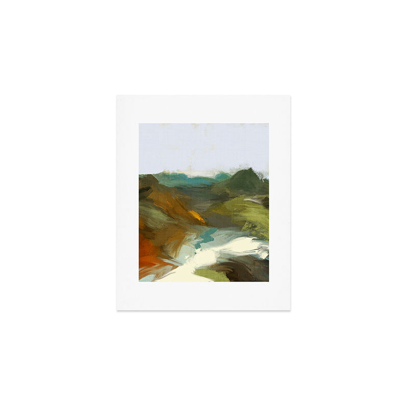 the path abstract landscape art Art Print – Society6