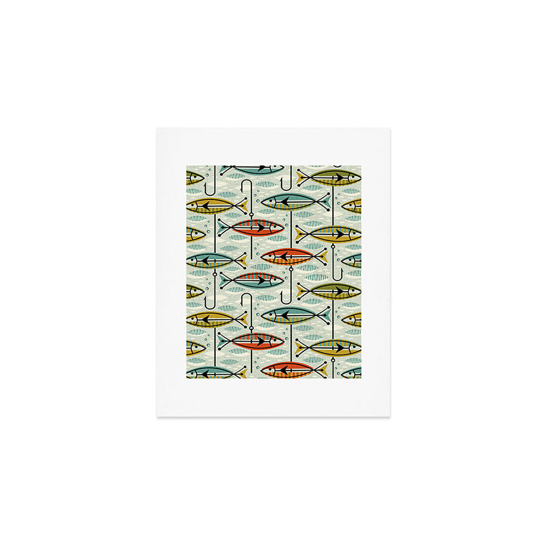 Vintage Color Block Fish Art Print – Society6